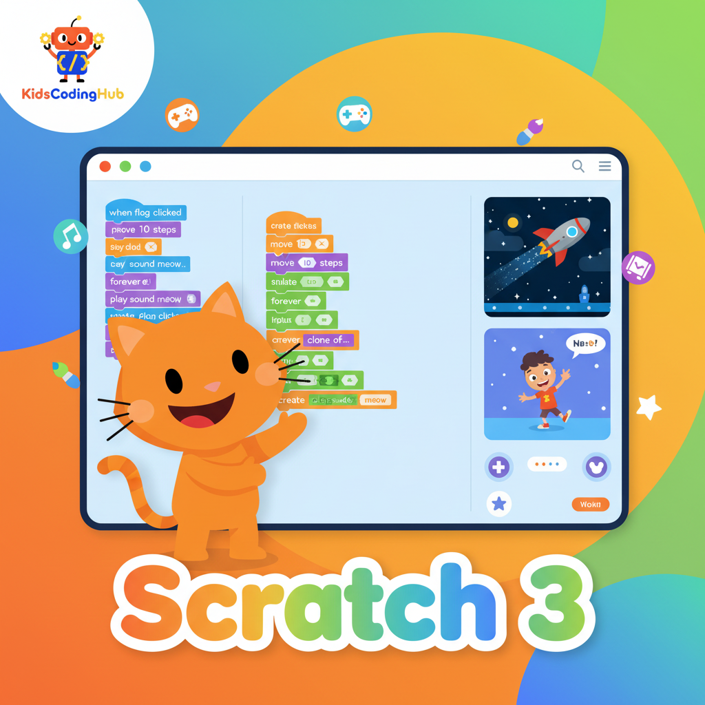 KidsCodingHub - منهج احترافي لبرمجة Scratch 3